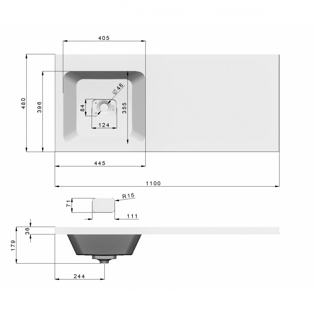 Раковина Камилла 110 левая под стиральную машину в разделе Раковины в ...
